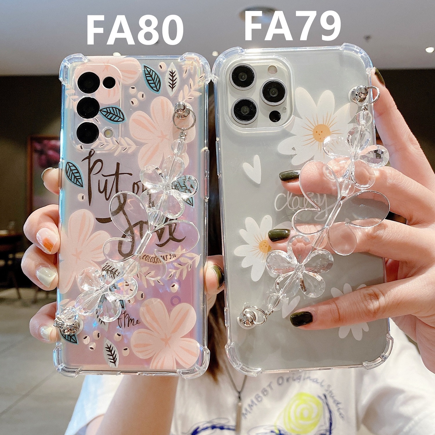 สำหรับ โซ่ เคส Oppo A96 A57 2022 A77 5g A76 Reno7 Reno7z A95 A16 A74 5g