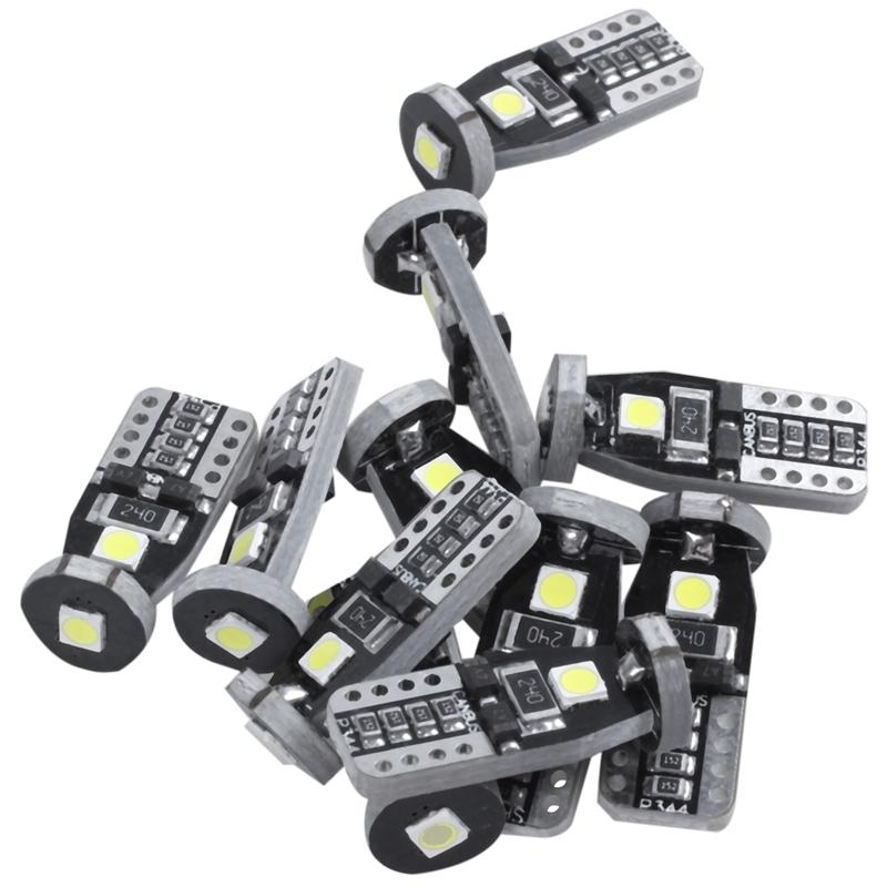 Pack Of 12-194 168 2825 W5W T10 Led Light Bulb 10-30V White Extremely ...
