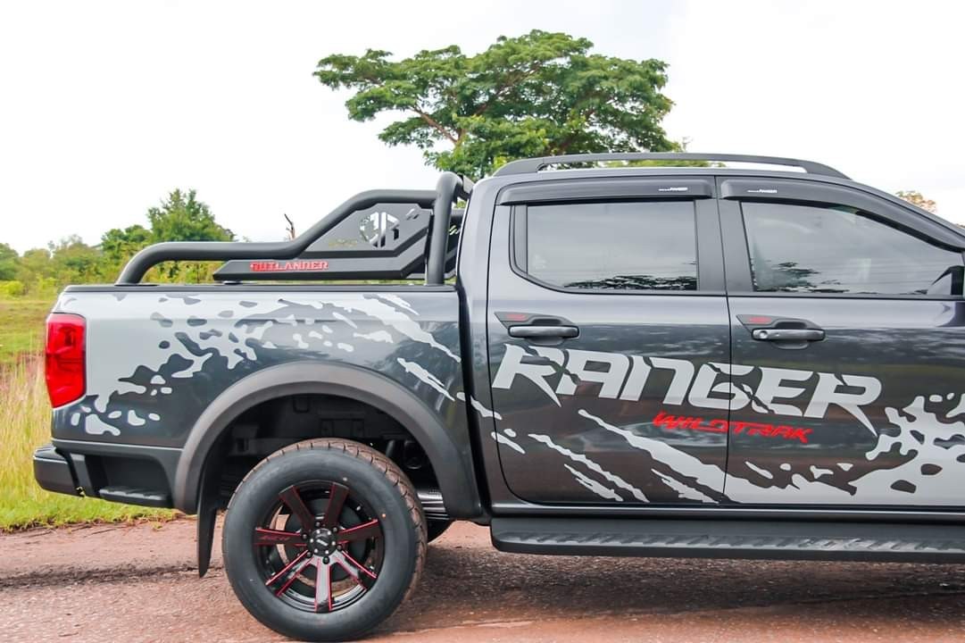 OUTLANDER ROLLBAR โรบาร์ NEW LOGO ROLL BAR ) FORD RANGER ปี 2022 ทรงแขน ...