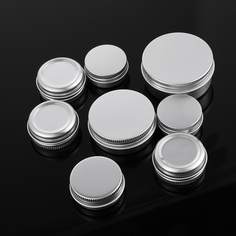 KLOMKZ Oil Wax Box Sample Canisters Cap Packaging Can Silver Small ...