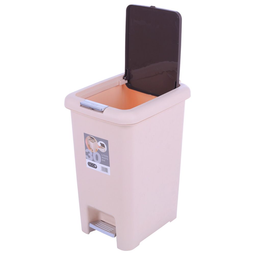 DUSTBIN SQUARE ACCO G2210 30L BEIGE - Baanthai2019 - ThaiPick