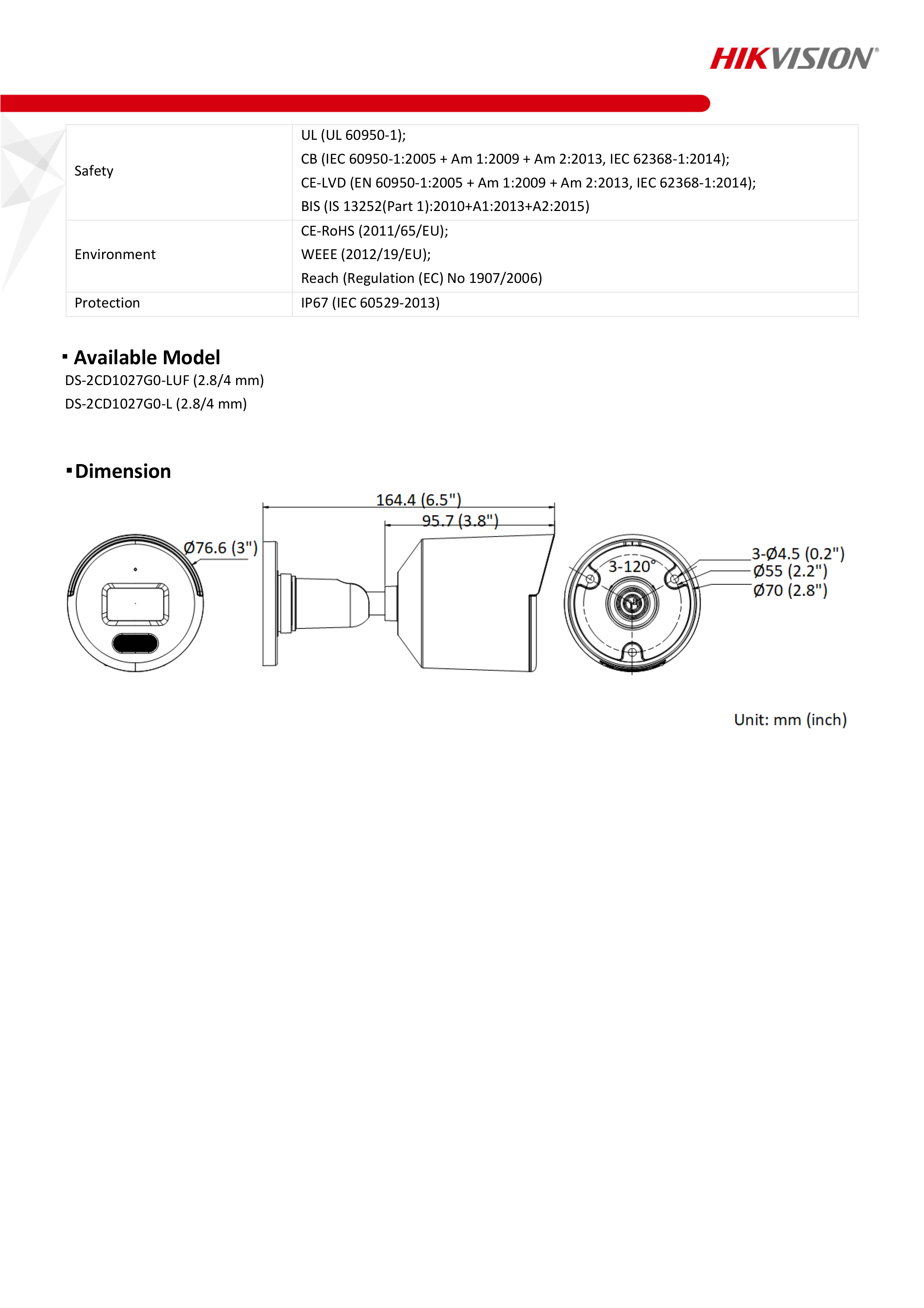 HIKVISION กล้องวงจรปิดระบบ IP ColorVu 2MP DS-2CD1027G0-LUF (4 mm) ภาพ ...