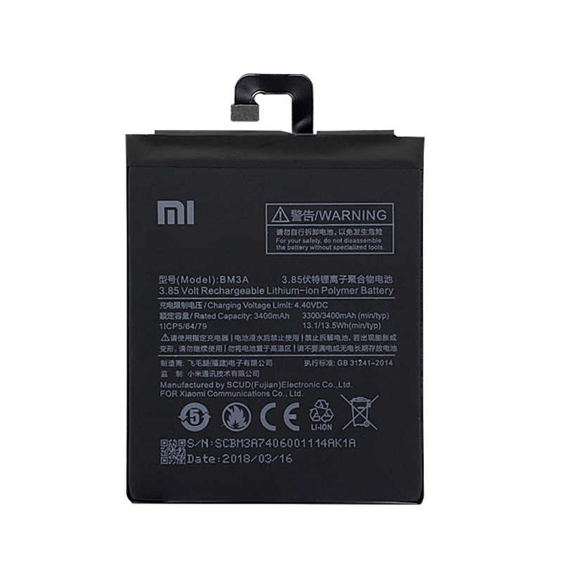 Original แบตเตอรี่ Xiaomi Mi Note3 Note 3 battery (BM3A) รับประกัน 3 ...
