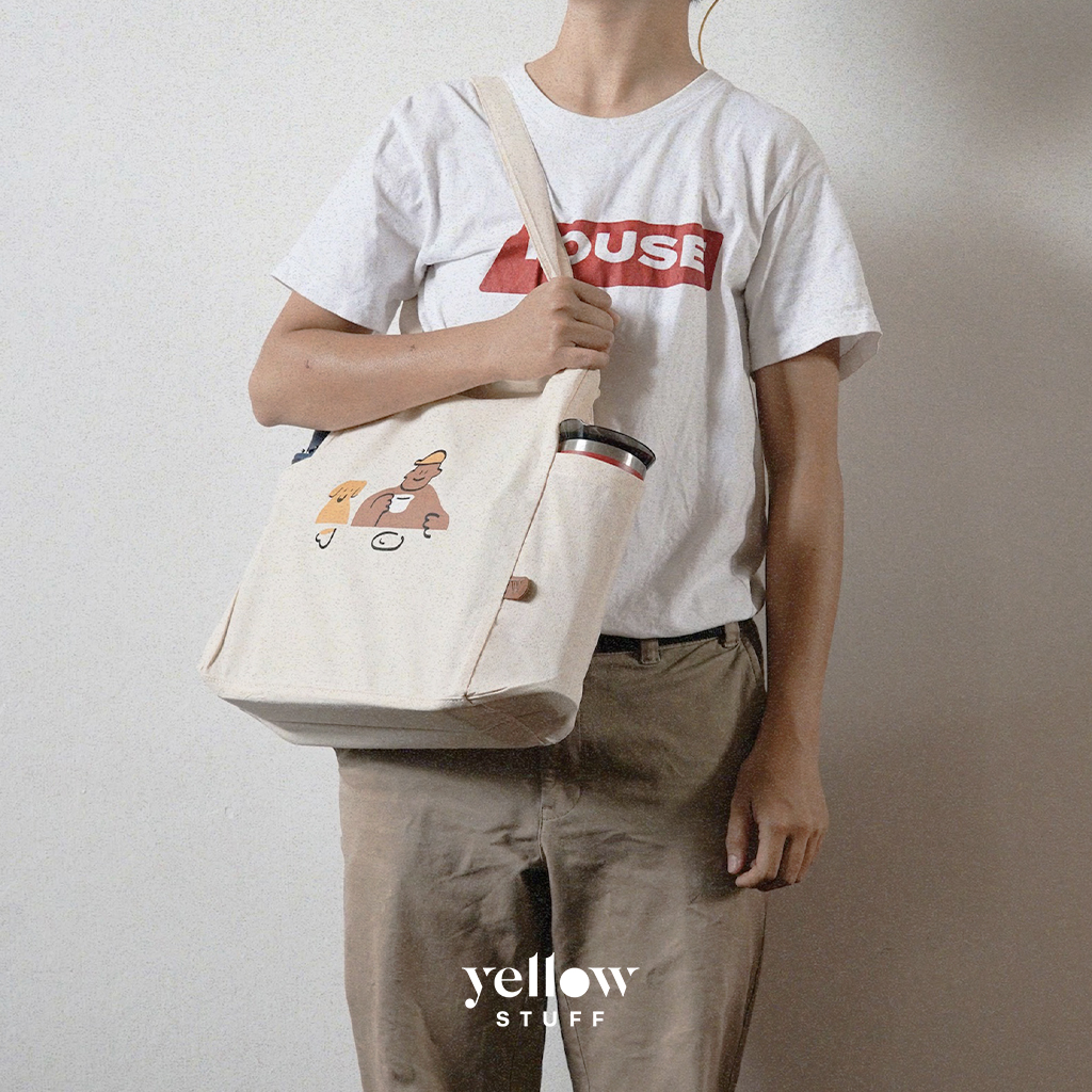 YELLOW STUFF X SHHHH Tote - Roots Coffee - ThaiPick