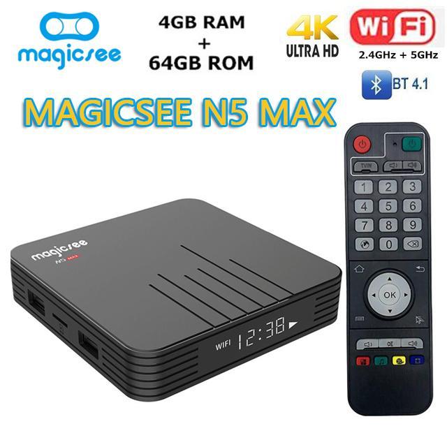 MAGICSEE N5 MAX Android Box แรม 4GB ddr4 / พื้นที่เก็บข้อมูล 64GB ...
