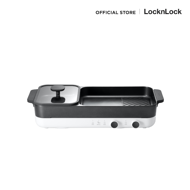 LocknLock เซ็ตเตาแม่เหล็กไฟฟ้าคู่และกระทะอเนกประสงค์ Square Double ...
