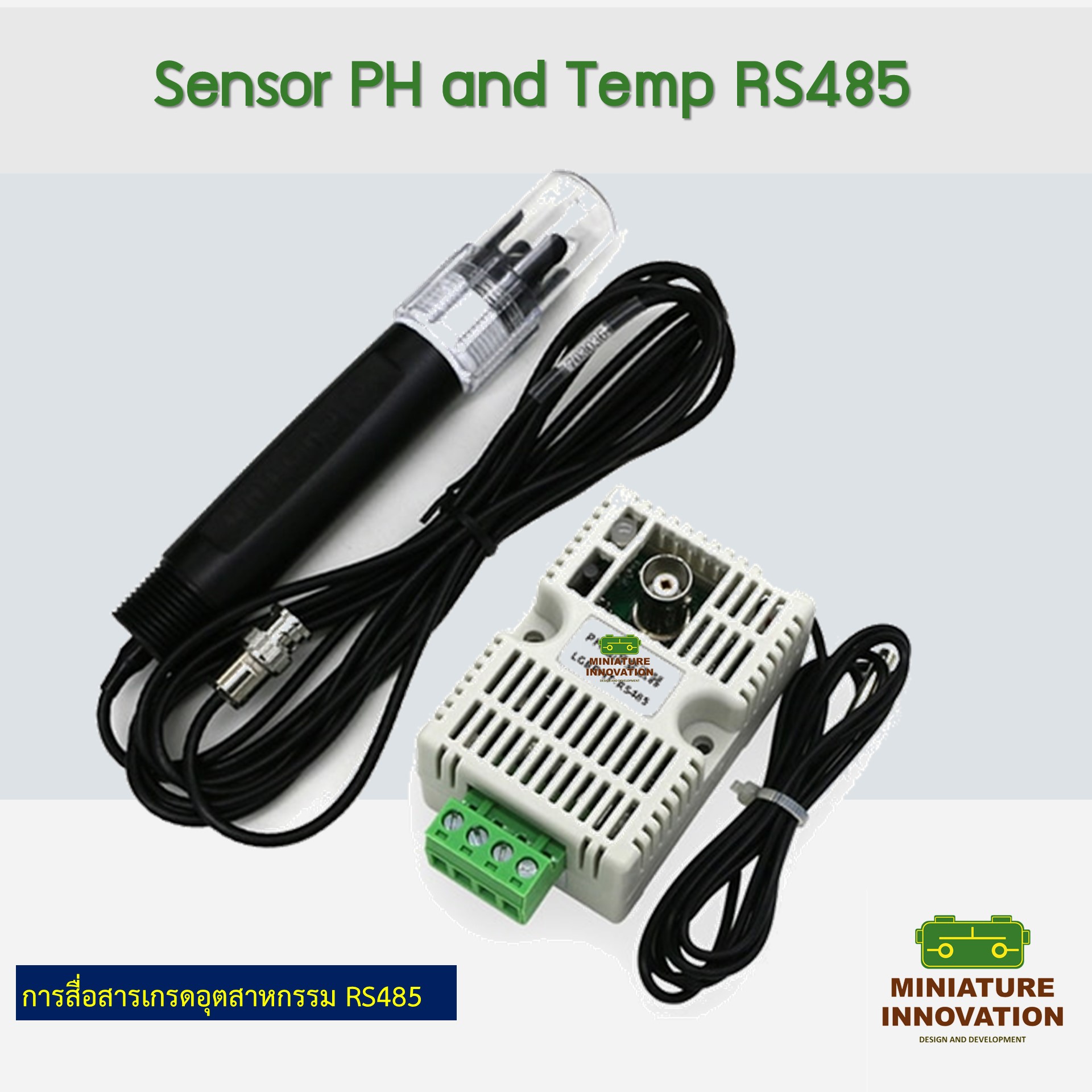 PH and Temperature Transmitter ModBus RS485 (MI-Water-PH-T) | Lazada.co.th