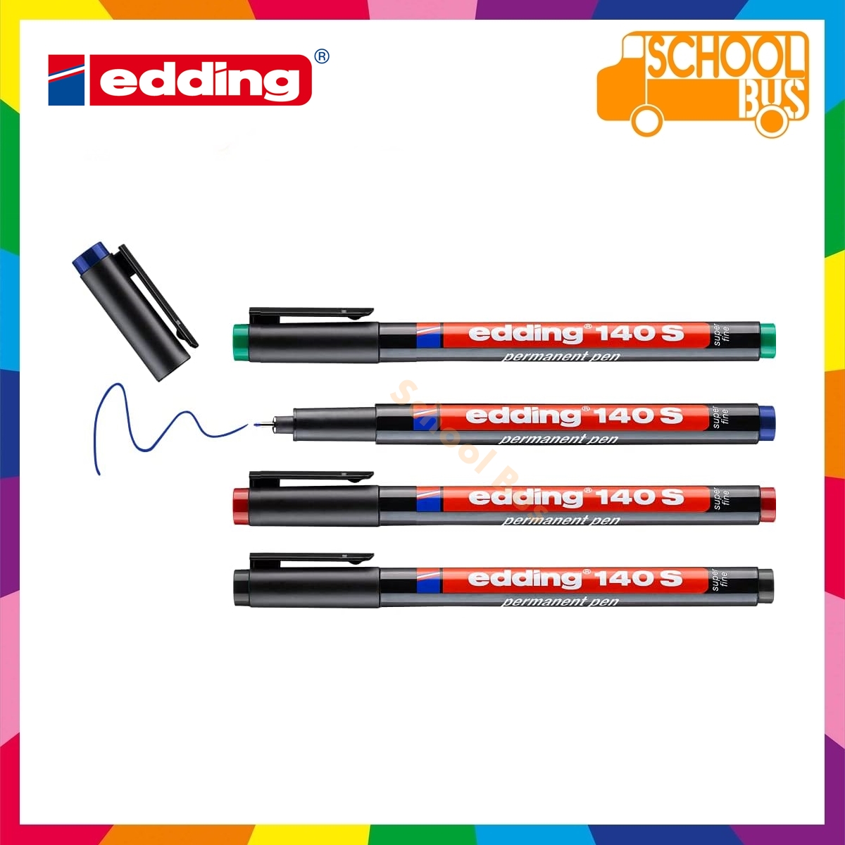 ปากกา Edding Permanent Pen ลบไม่ได้ 0.3 0.6 1.0 มม. 140S 141F 142M ...