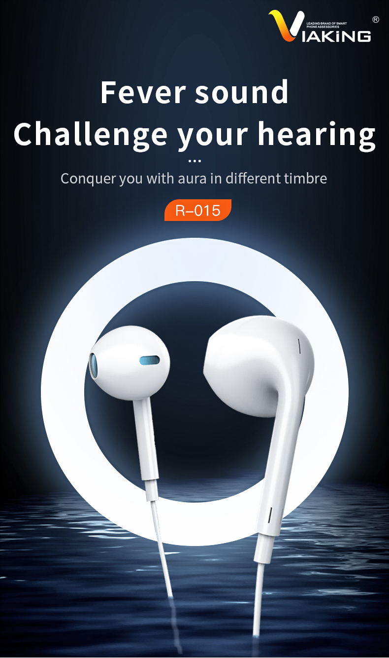 หูฟัง Viaking รุ่น R015 หูฟังหัวType-C หูฟังหัวแบน ฟังเพลง คุยโทรศัพท์ ...