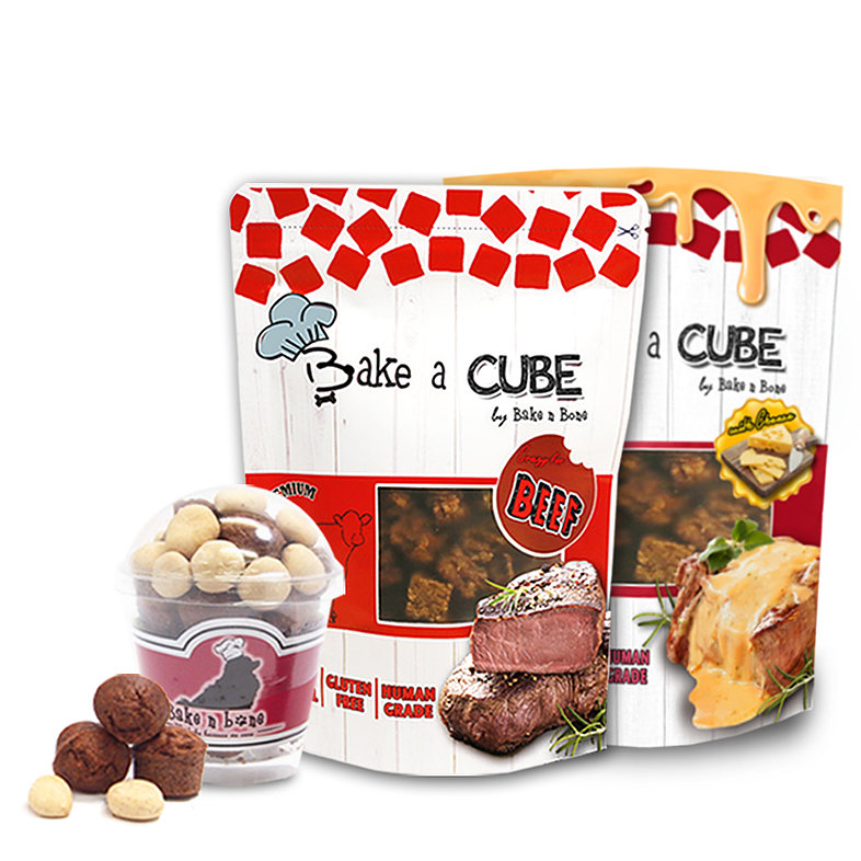 Bake n Bone ขนมสุนัข Beef Lover ขนมมัฟฟินเนื้อวัว(1 กระปุก) ขนมเนื้อวัว ...