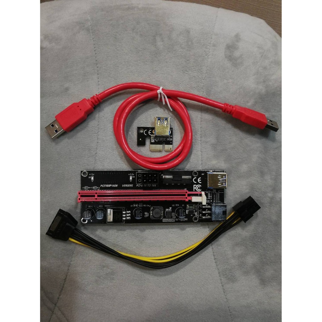 ⚡️ Riser ⚡️ รุ่นใหม่ล่าสุด 2021 6Pcs Newest Ver009 Usb 3.0 Pci-E Riser ...