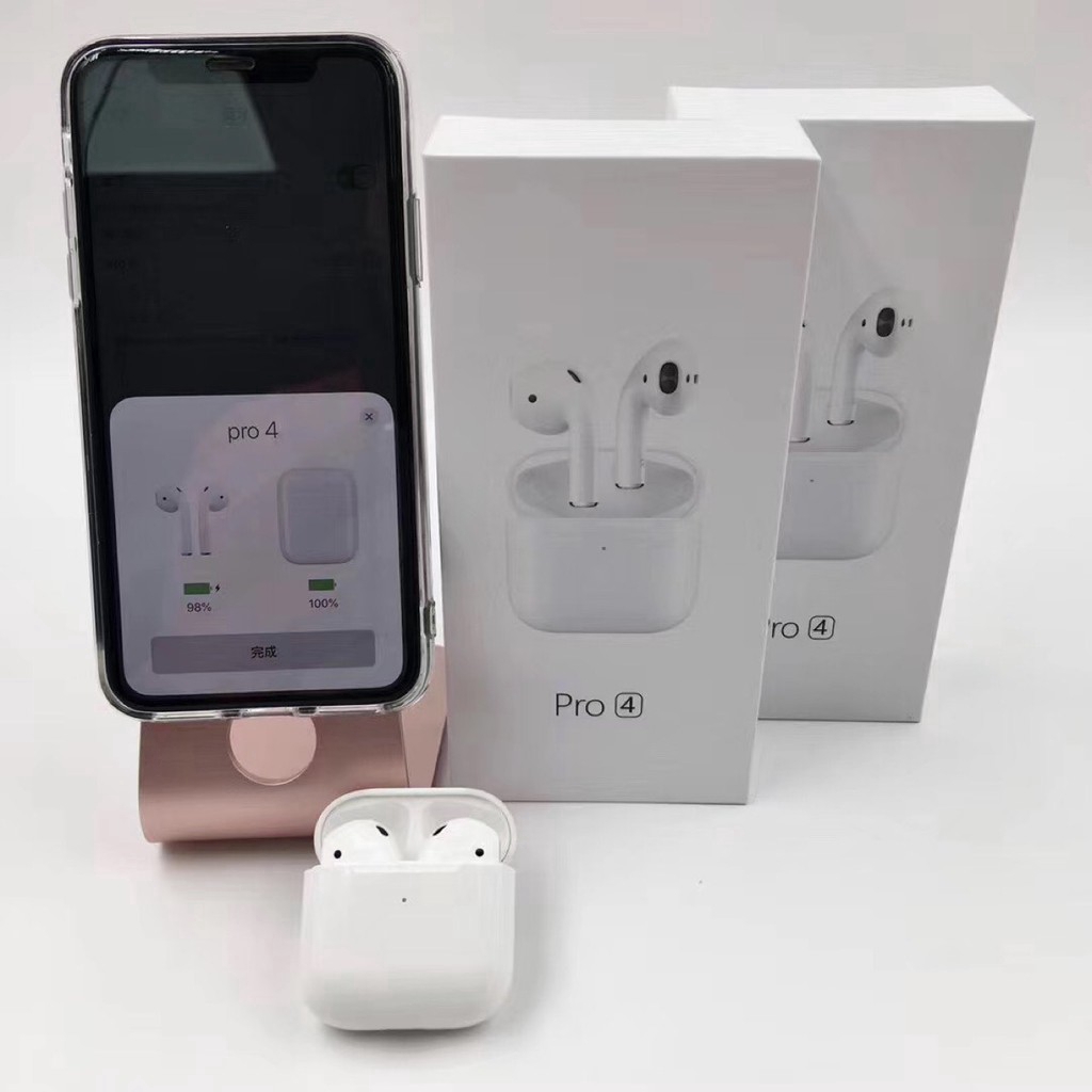 100% Pro 4หูฟังบลูทูธใหม่ 4th Gen Mini TWSหูฟังเอียบัดไร้สายHiFi ...