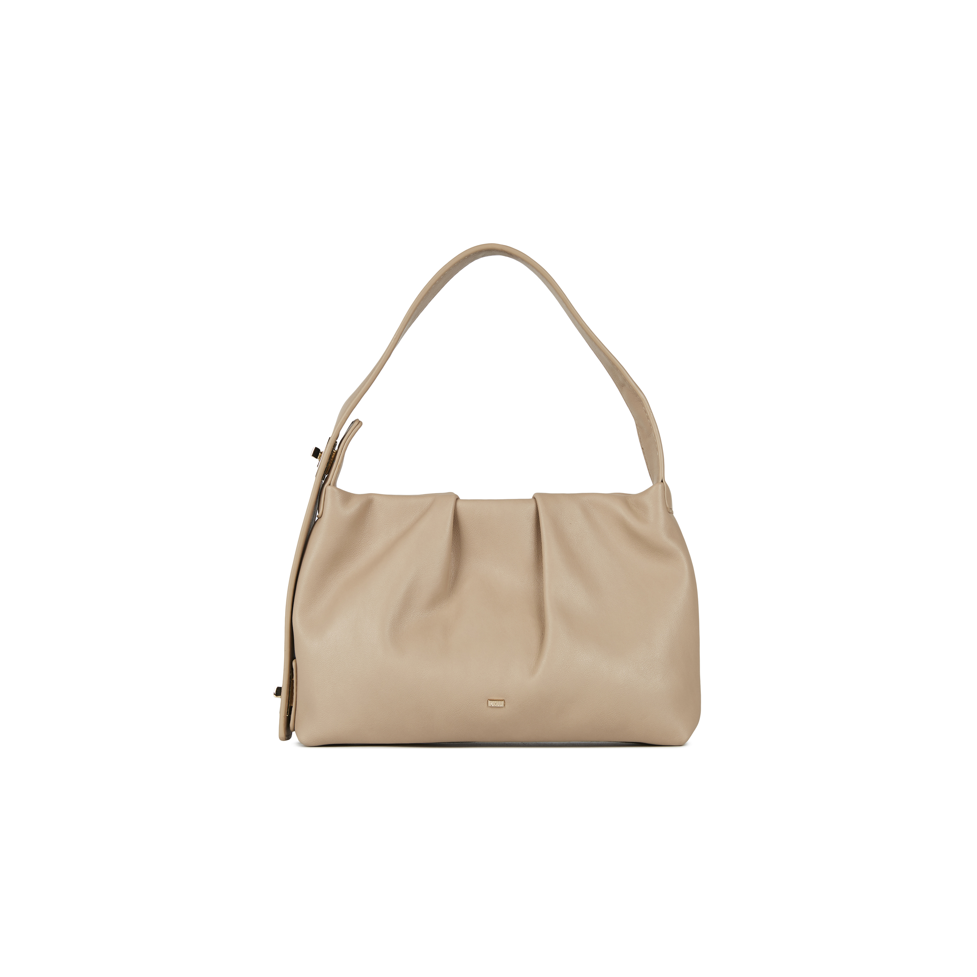 SHU LEATHER HANDBAGS SMALL ADJUSTABLE RUFFLED BAGS - MILK - SHU - ThaiPick