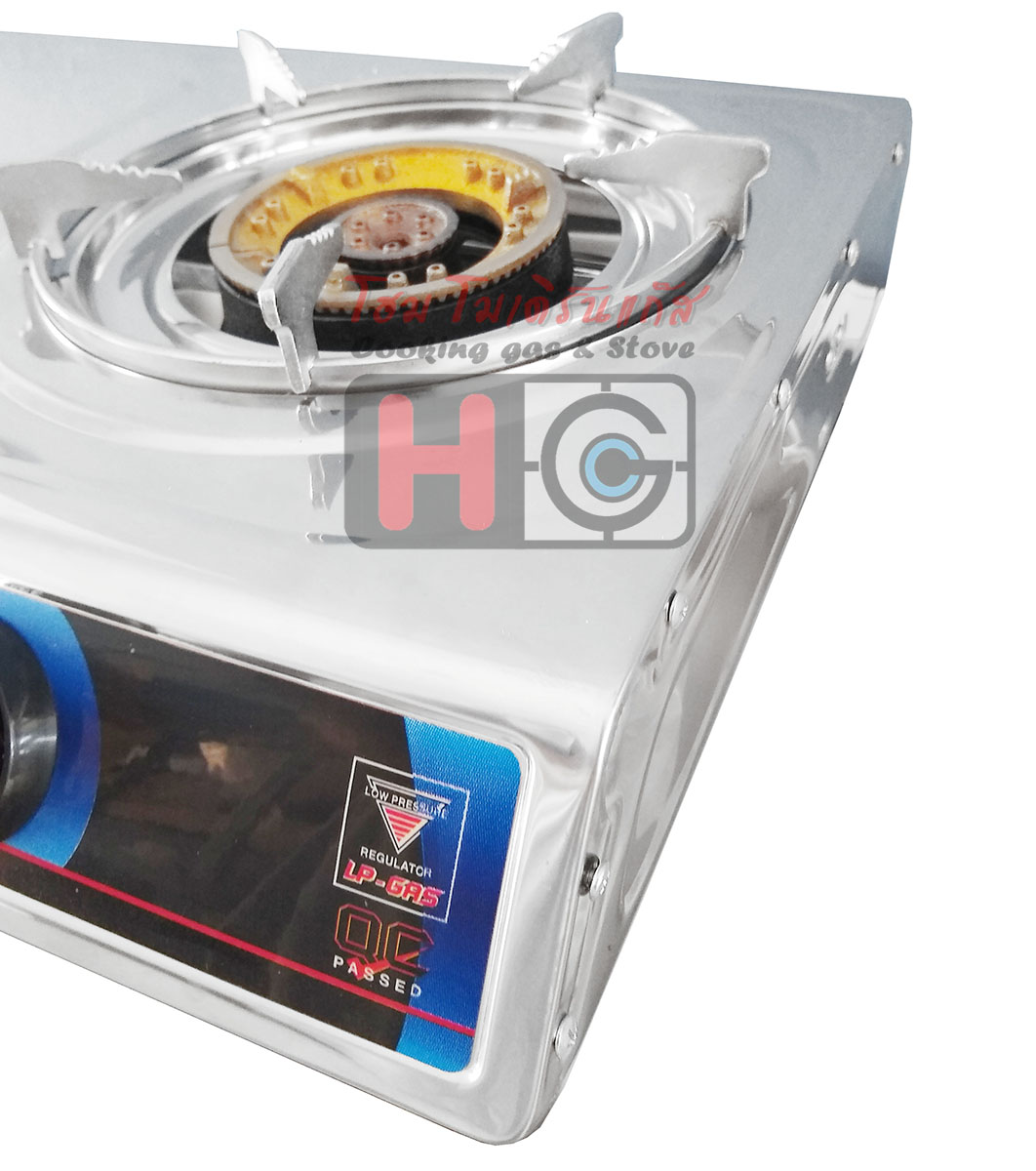 GAZMA เตาแก๊สตั้งโต๊ะ หัวเตาขนาด 4.5นิ้ว หัวคู่ ขาวางหม้อชุบโครเมียม ...