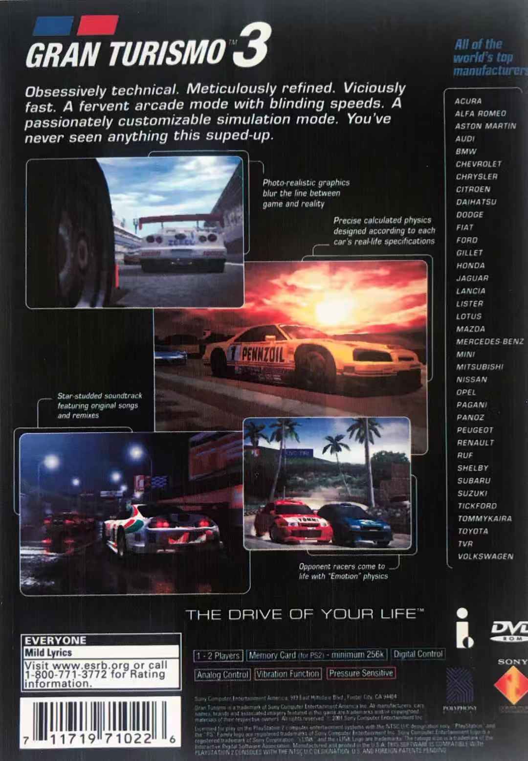 แผ่นเกมส์ PS2 Gran Turismo 3: A-Spec - T T shop - ThaiPick