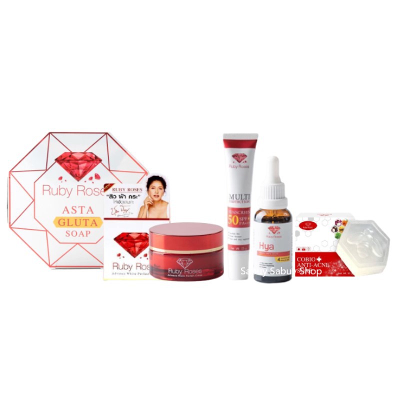 Ruby Roses รับบี้ โรส ครีม /สบู่ /เซรั่ม /กันแดด (ราคาต่อชิ้น) 10 กรัม ขนาดทดลอง | Lazada.co.th