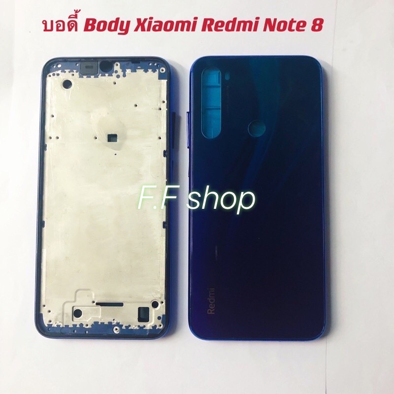 บอดี้ Body ฝาหลัง + เคสกลาง Xiaomi Redmi Note 8 ฝาหลัง Xiaomi Redmi Note 8 Note8 สี ดำ ฟ้า น้ำ ...