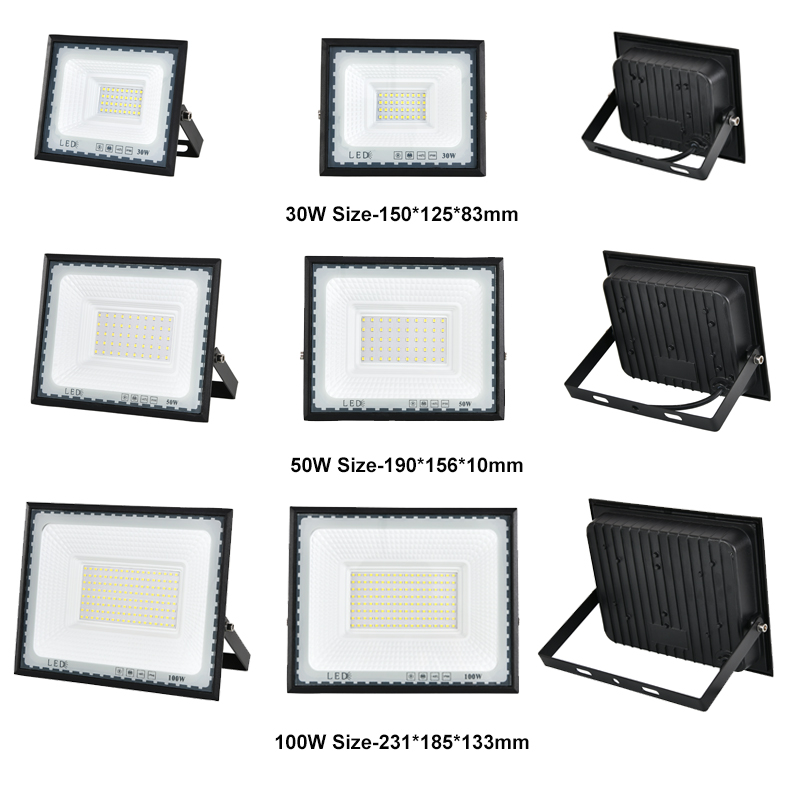 LED Flood Light New Ultra-thin 30W 50W 100W 150W 200W Cool Warm White ...