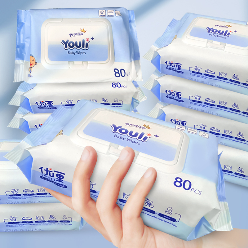 YOULI ทิชชูเปียก 80แผ่น ทิชชู่เปียกเด็ก กระดาษเปียก Baby Wipes กระดาษ ...