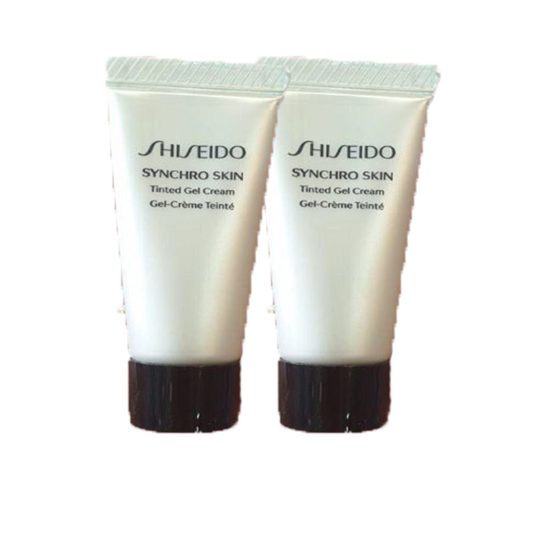 Shiseido Synchro Skin Tinted Gel Cream รองพื้นผสมกันแดดสูตรเนื้อเจล 5ml #3 Medium (2 หลอด ...