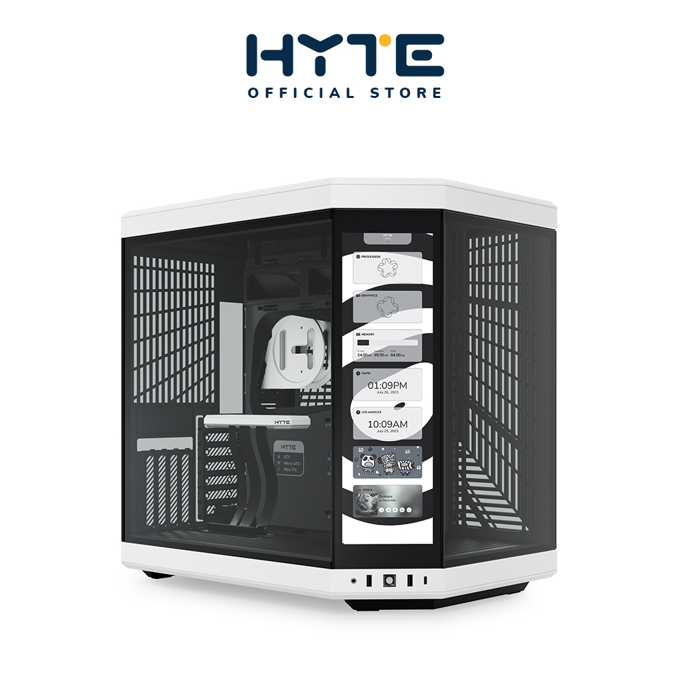 [HYTE Official Store] HYTE Y70 TOUCH WHITE WITH 4K LCD AND RISER ...