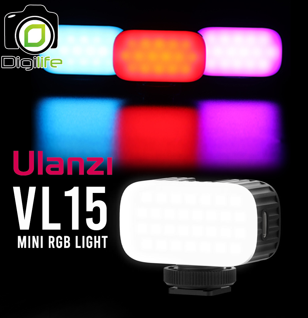 Ulanzi VL15 Mini RGB ไฟ LED Video Light หลากสี - เพิ่มแสงสว่าง สำหรับ ...