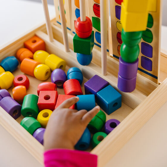 46ชิ้น รุ่น 570 ต่อเรียงอนุกรม Melissa Doug Bead Sequencing Set 46 Pcs ...