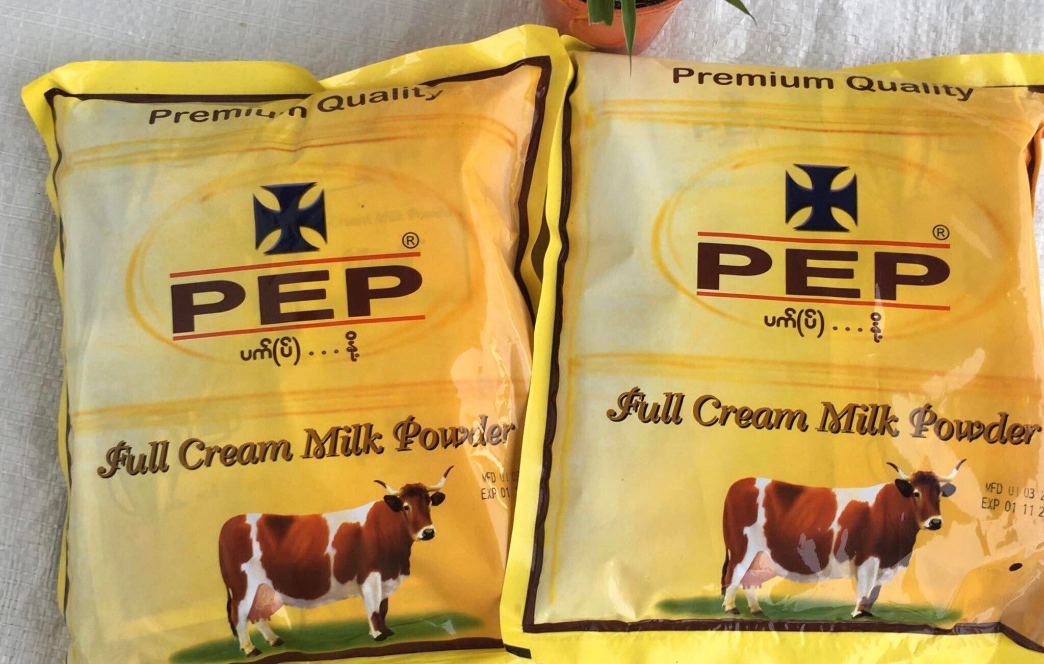 ပက်(ပ်) နို့ မူလလက် ဟောင်း PEP Full Cream Milk Powder 20 sachets နို့မ ...