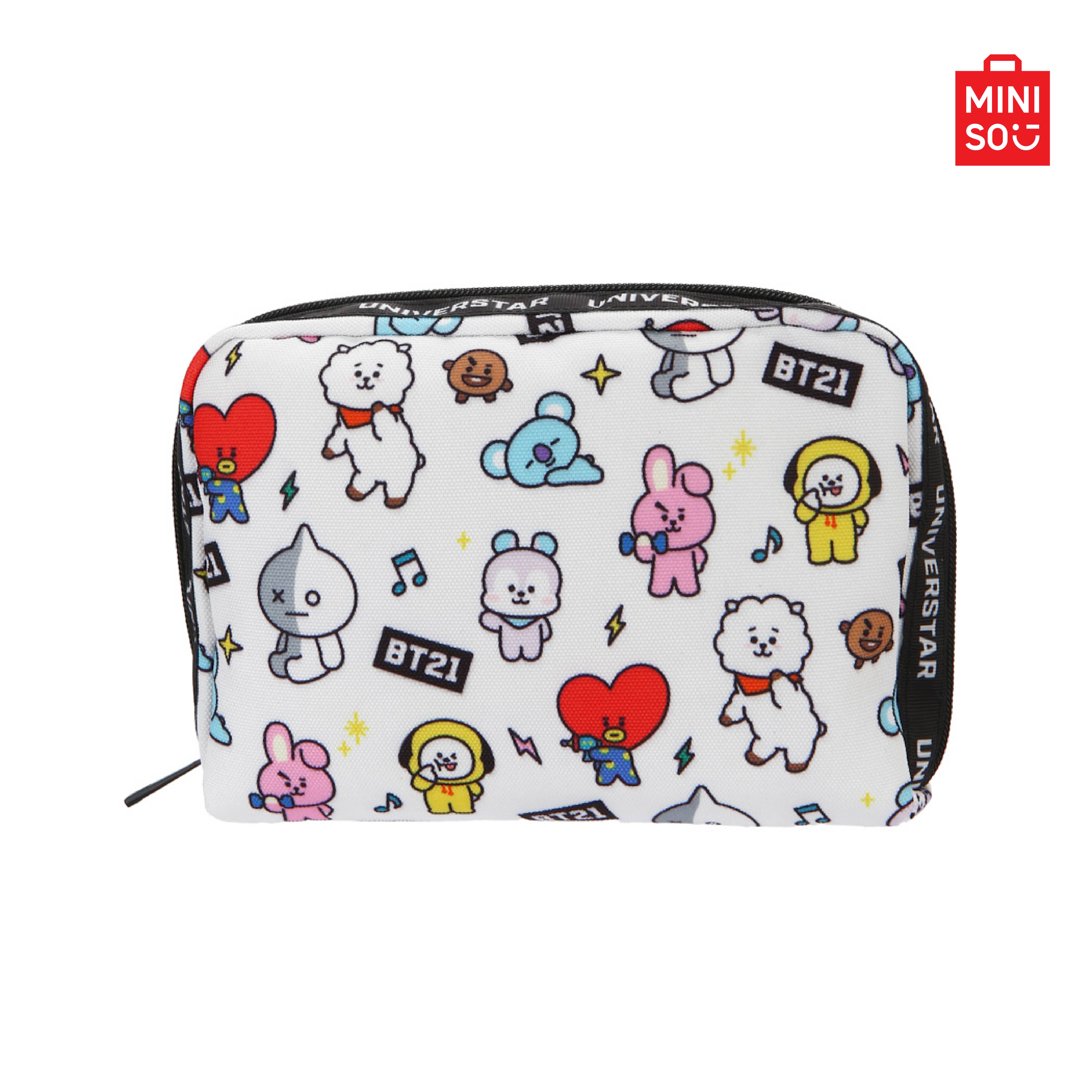 MINISO กระเป๋าเครื่องสำอาง ขนาดพกพา BT21 Collection - มินิโซ - ThaiPick
