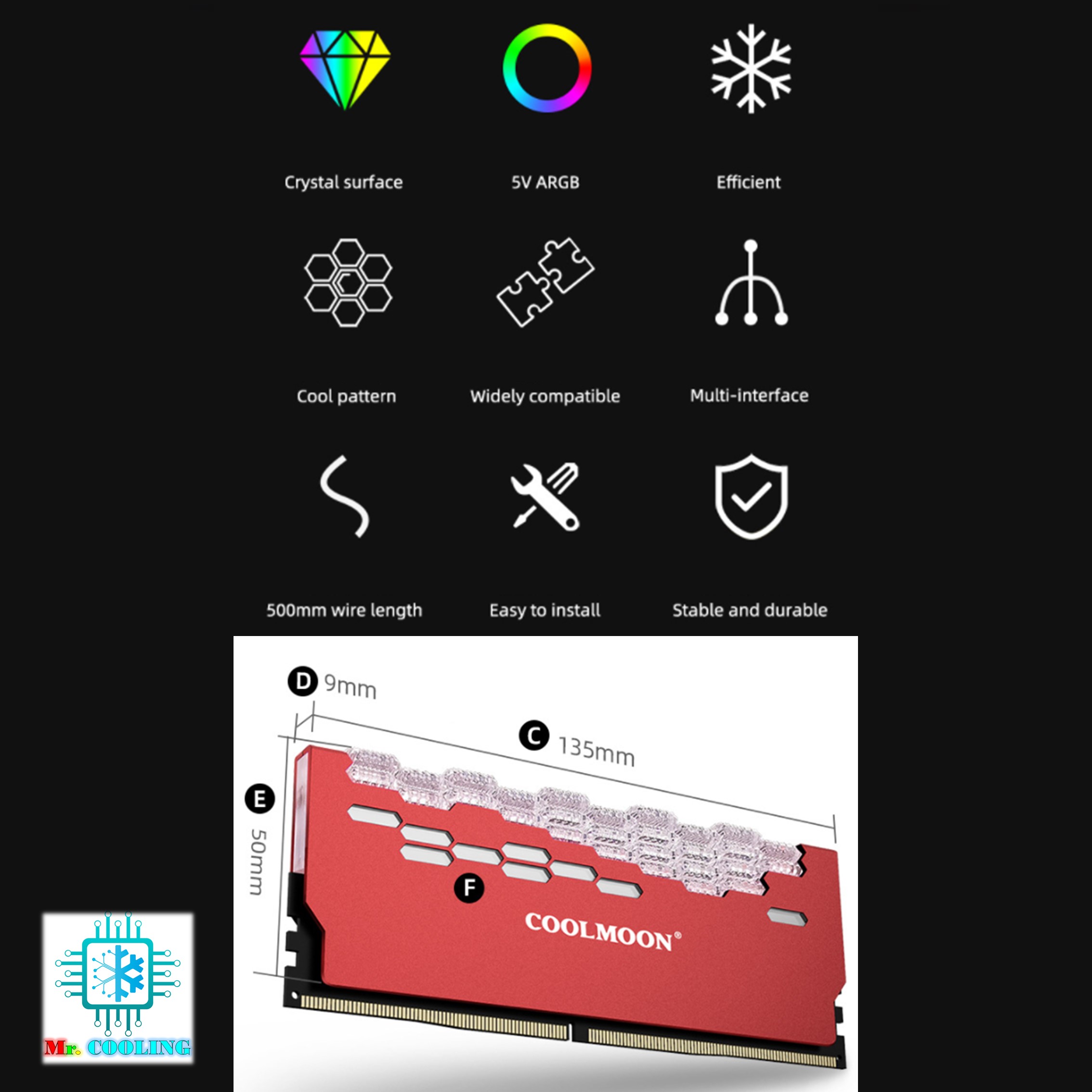 Heat Sink Ram Crystal RGB ซิงค์แรมRGB กล่องคอนโทรลและรีโมท ระบายความ ...