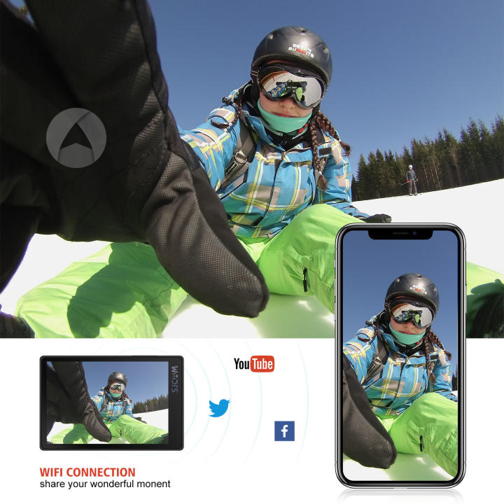 SJCAM SJ8 Pro 4K 60fps Sports Camera Waterproof Anti-Shake Dual Touch ...