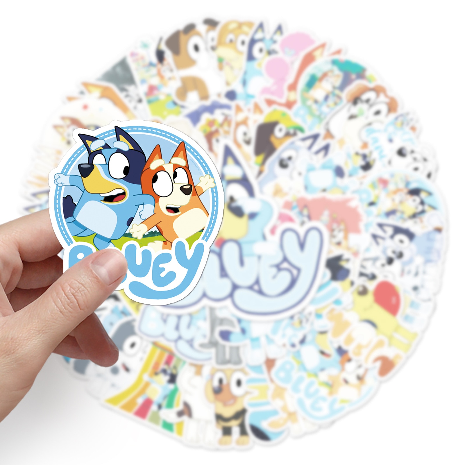 50 Bluey Cartoon Anime Stickers DIY Toys Kawaii Gifts Laptop Labels ...
