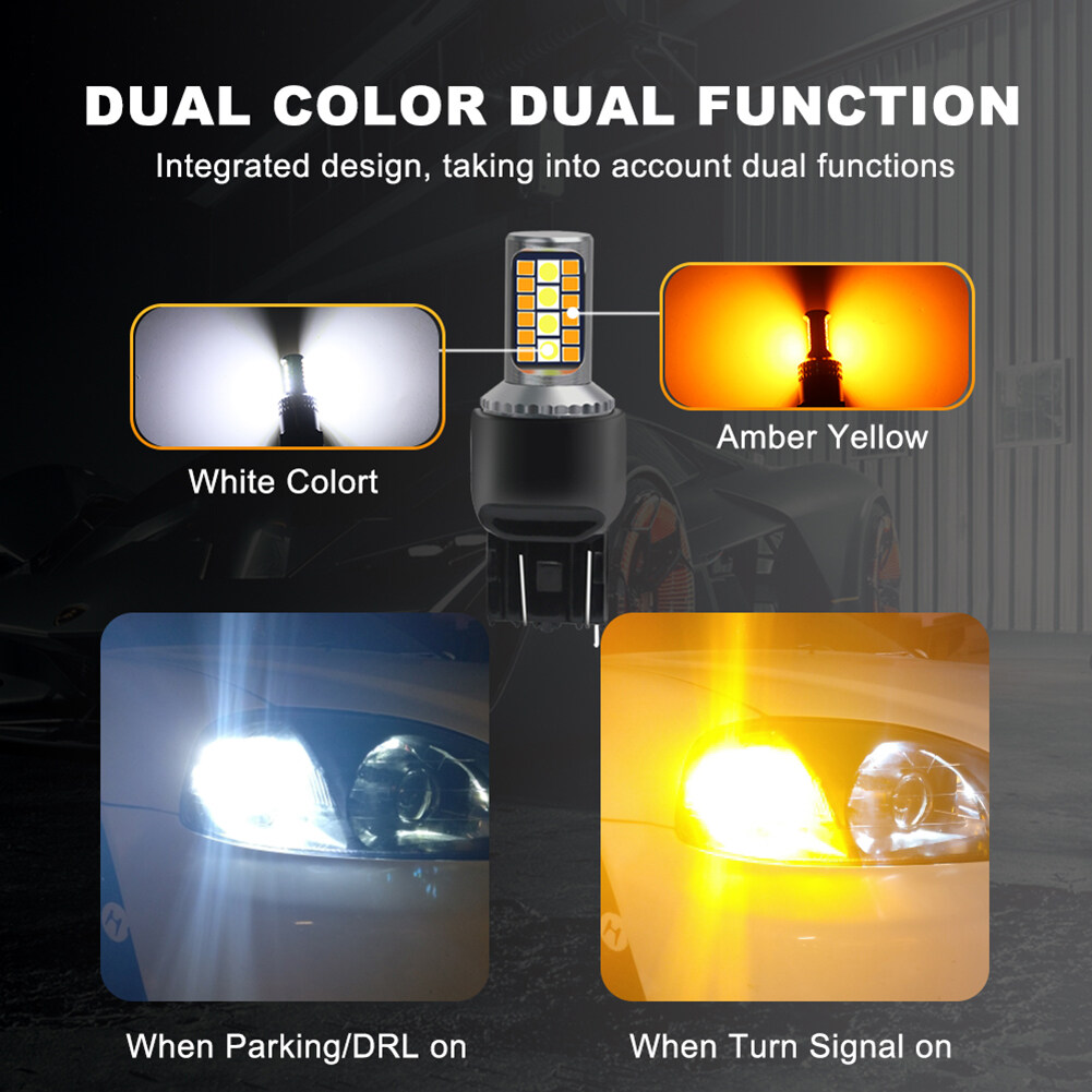 ANMINGPU 2x ไฟสัญญาณ Led T20 7443 580 W21 5W Led T25 3157 P27 7W 3030SMD BAY15D P21 5W Led 1157 ...