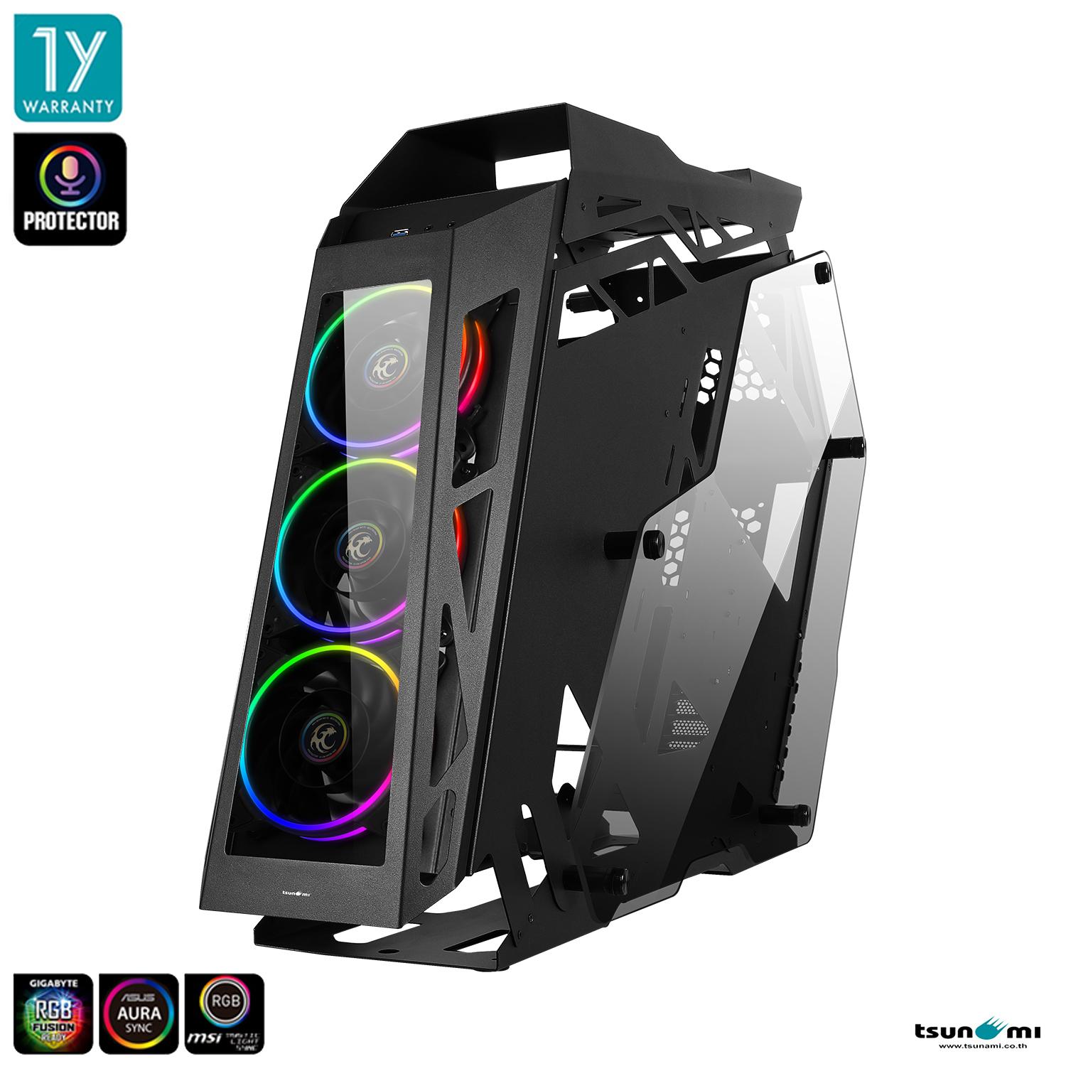 เคสคอมพิวเตอร์ Tsunami Protector Titan KK Open Air Surrounded Tempered ...