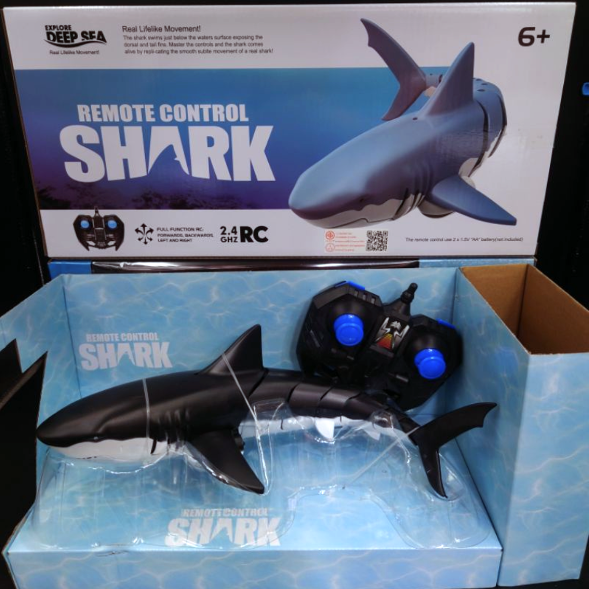 ปลาฉลามวิทยุบังคับ Shark Remote Control คลื่น 2.4GHz เล่นในน้ำได้ น่า ...