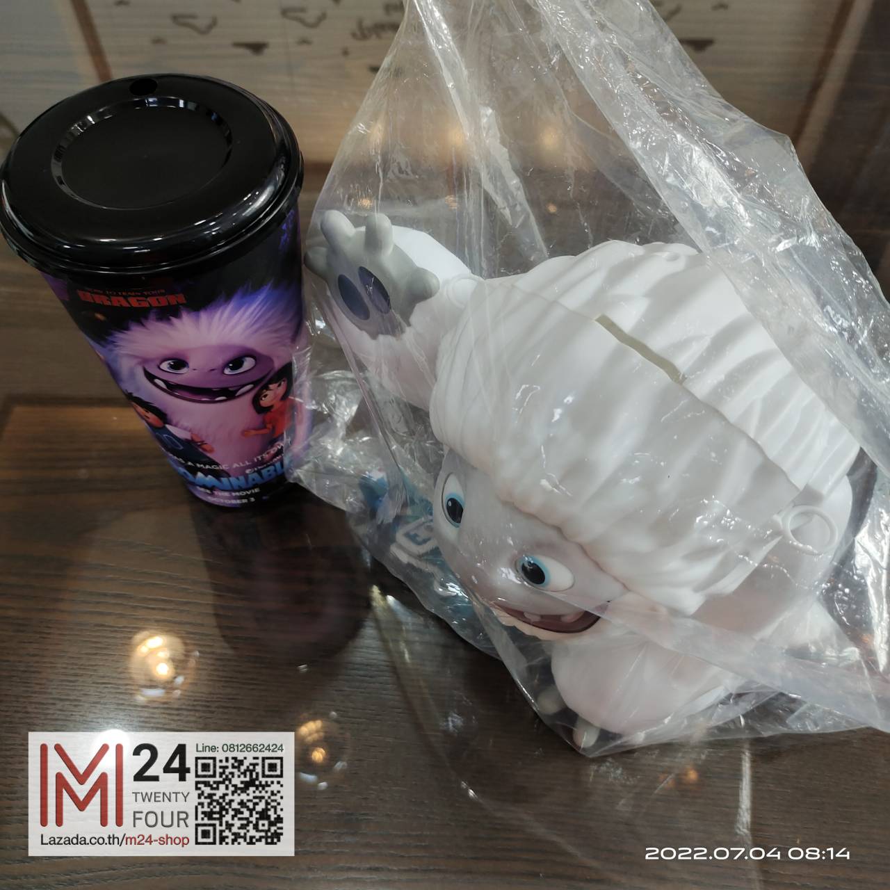 (เซ็ต 2 ชิ้น) ถังป๊อปคอร์น แก้วน้ำ เอเวอเรสต์ มนุษย์หิมะเพื่อนรัก ...