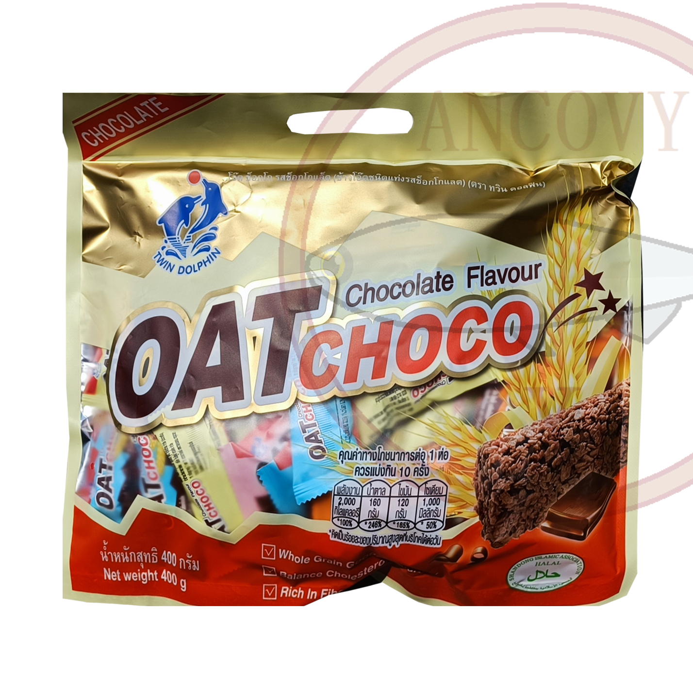 ข้าวโอ๊ตอัดแท่ง ธัญพืชอัดแท่ง Twinfish Oat Choco 4 รสชาติ (ห่อเล็ก 80 ...