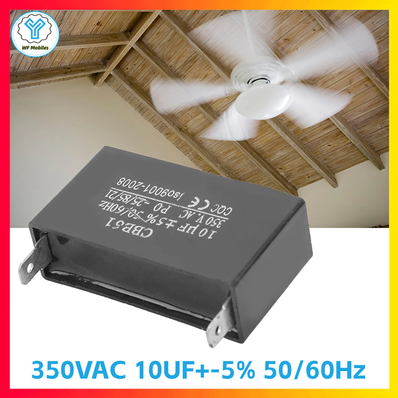 CBB61 Capacitor Fan Motor เริ่มต้น Capacitor พลาสติก 350VAC 10UF + -5% ...