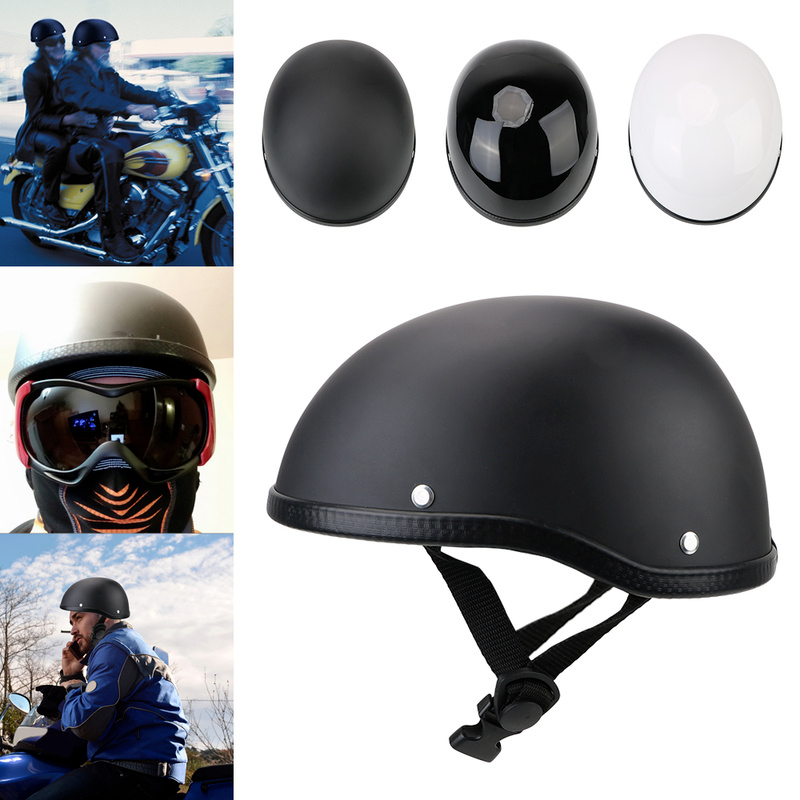 【1-3 Days to Service】Retro Half Helmet Skull Cap Motorcycle Helmet ...