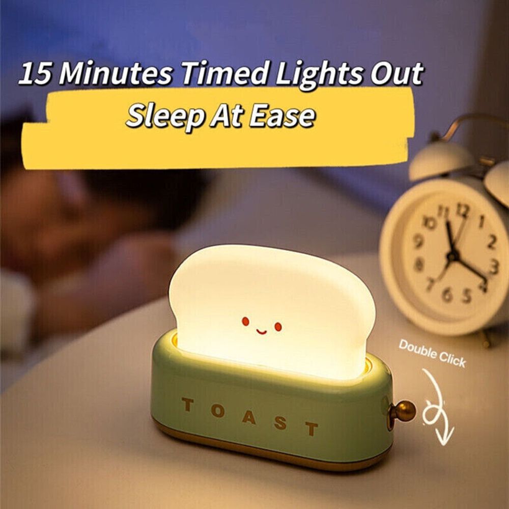 WEARXUNKANGDA ของขวัญใหม่โคมไฟข้างเตียง Sleep Light Toast Bread Maker ...