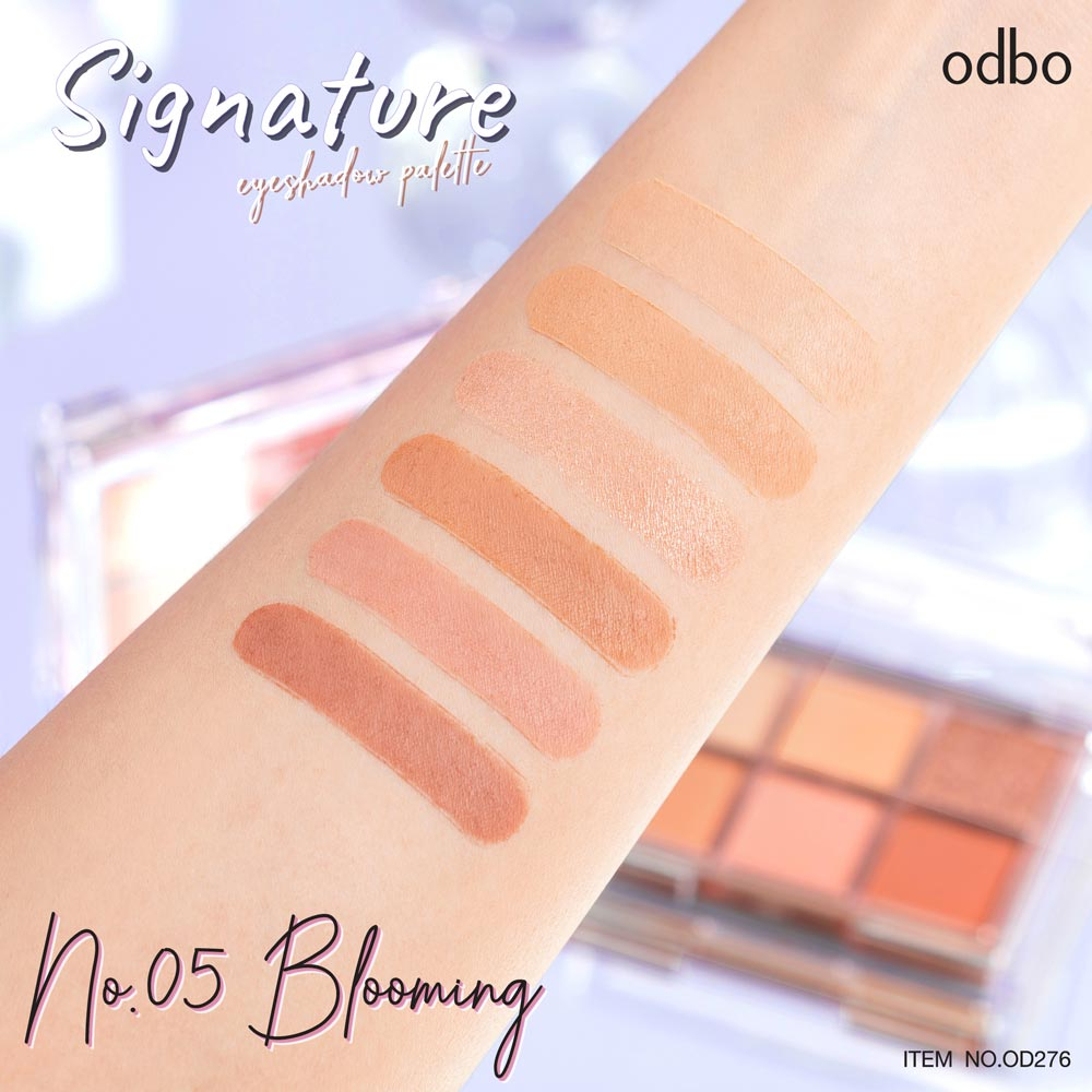 OD276 ODBO SIGNATURE EYESHADOW PALETTE โอดีบีโอ อายแชโดว์ ซิกเนเจอร์ พาเลท 6 สี เม็ดสีแแน่น ติด ...