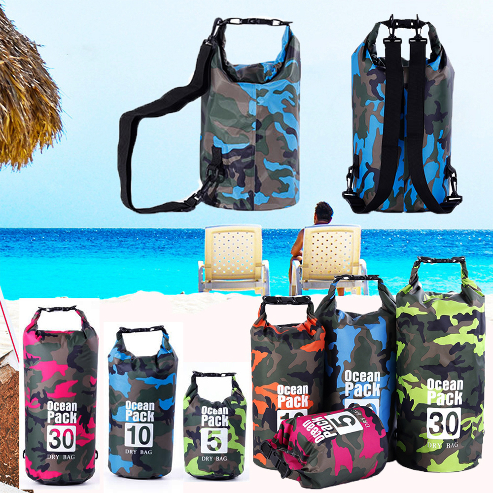 Foldable Portable Camo PVC Outdoor Diving Waterproof Dry Bag River ...
