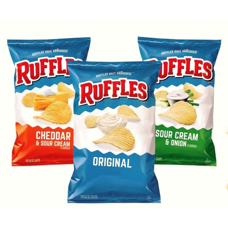Ruffles Sour Chip SET (Cheddar 184g + Sour Cream 184g + Original 184g ...