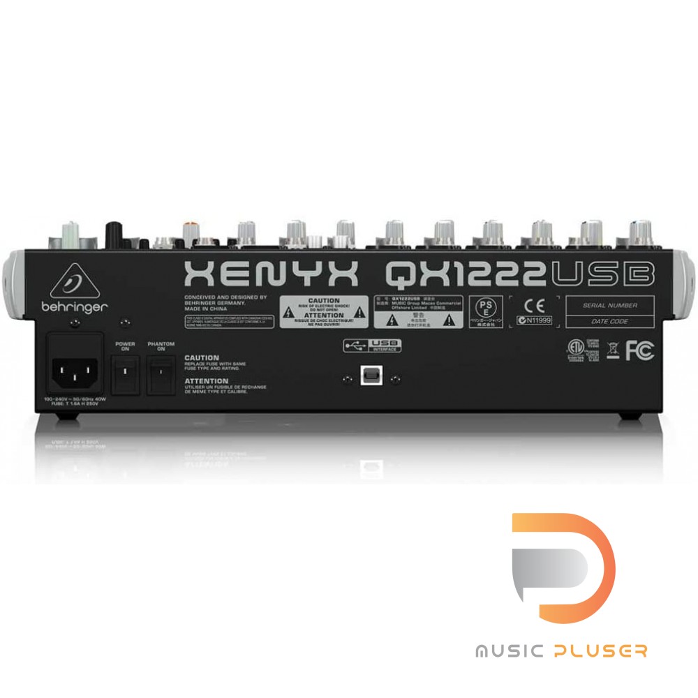 Behringer XENYX QX1222USB มิกเซอร์ แบบอนาล็อค 16-Input 2/2-Bus Mixer ...