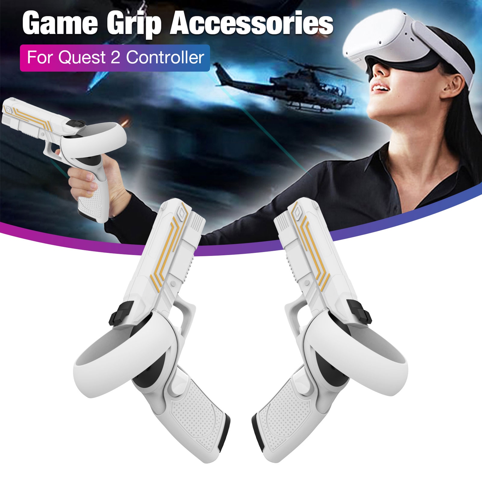 VR Straps VR Gun Stock For Oculus Quest 2 Controller Shooting Stand ...