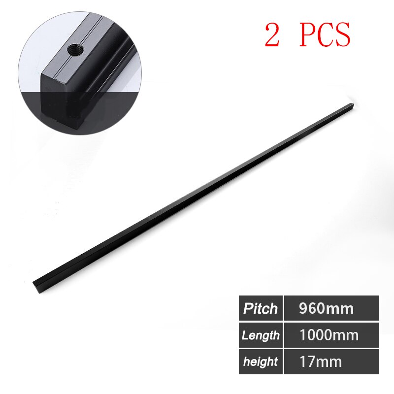 AOBITE ลูกบิดดึงลิ้นชักด้ามจับตู้สีดำยาว1200มม. มือจับประตูอะลูมิเนียม ...