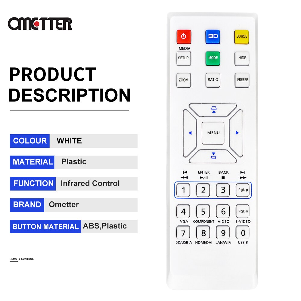 New Remote Control Suitable For Acer AS211 P1283 PE-M305 P6200S X113 HE-720 PE-P1286 X1383WH ...