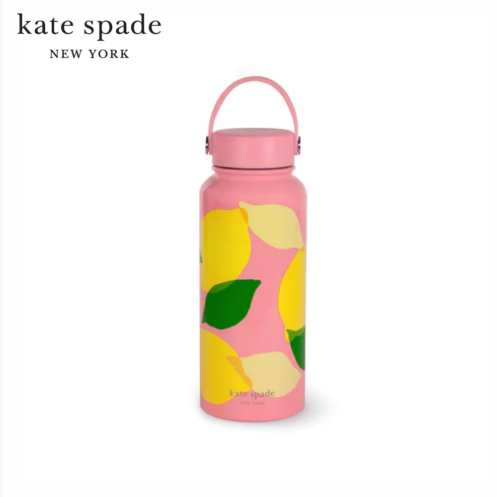 KATE SPADE NEW YORK LEMON TOSS STAINLESS STEEL EXTRA LARGE WATER BOTTLE ...