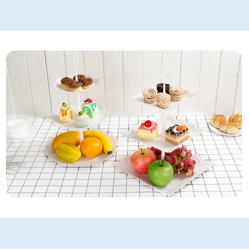 SUGA พร้อมส่ง ชั้นวางคัพเค้ก มี 3 แบบ Tea tower afternoon tea ชั้นวาง ...