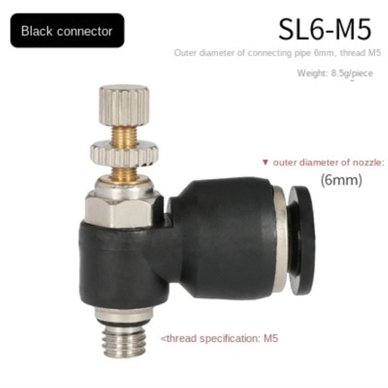 [HOT] SL Connector Pneumatic Gas Pipe Quick Connector Throttle Valve ...
